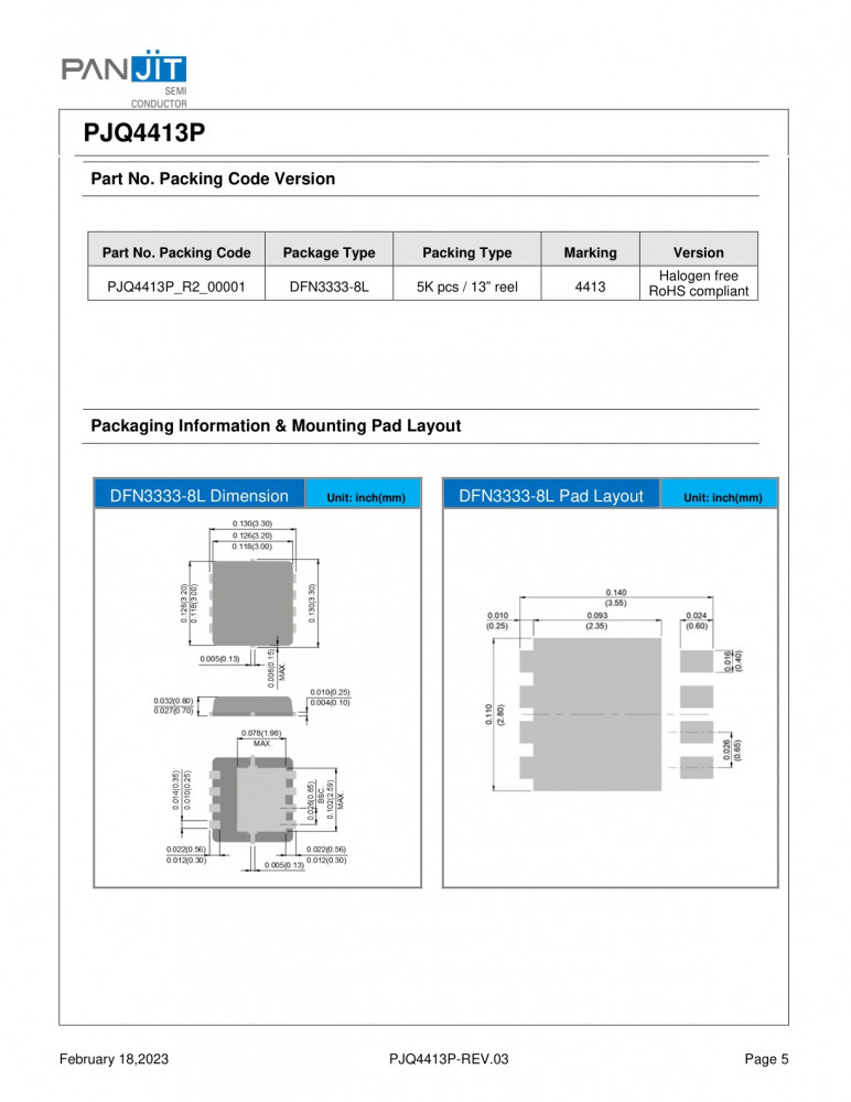 PJQ4413P datasheet page 5