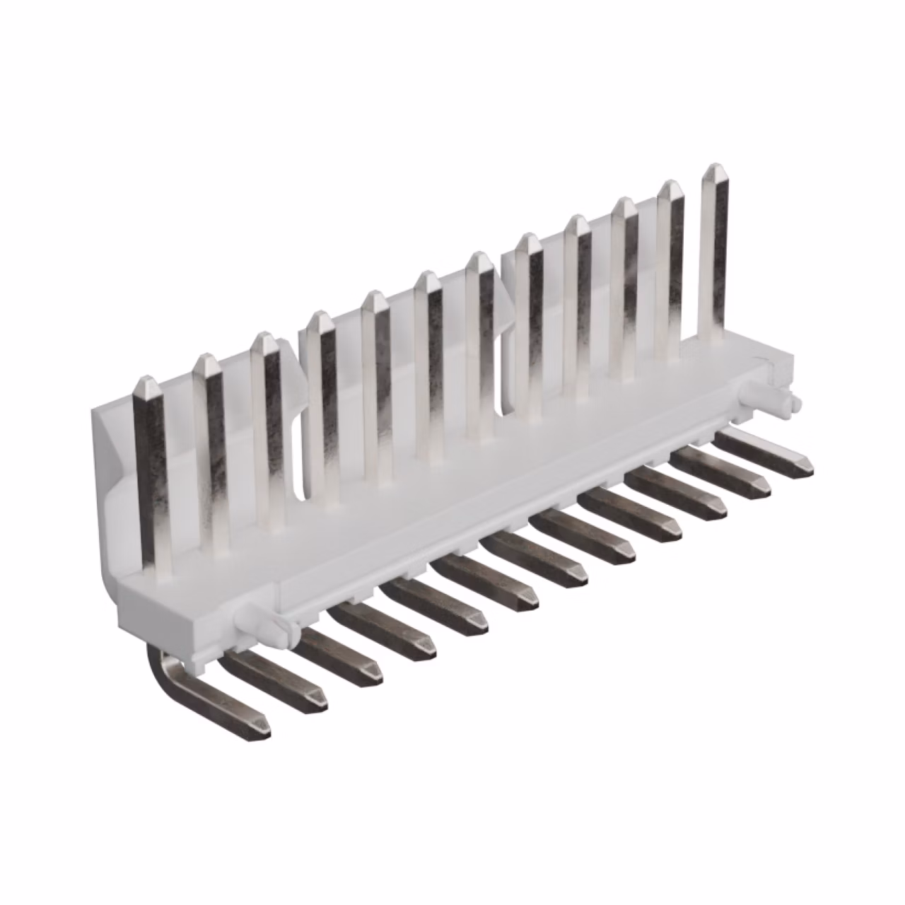 KK 396 Solid Right-Angle Header, Friction Lock, with Snap-in Plastic Peg  PCB Lock, 12 Circuits, Tin (Sn) Plating for sale