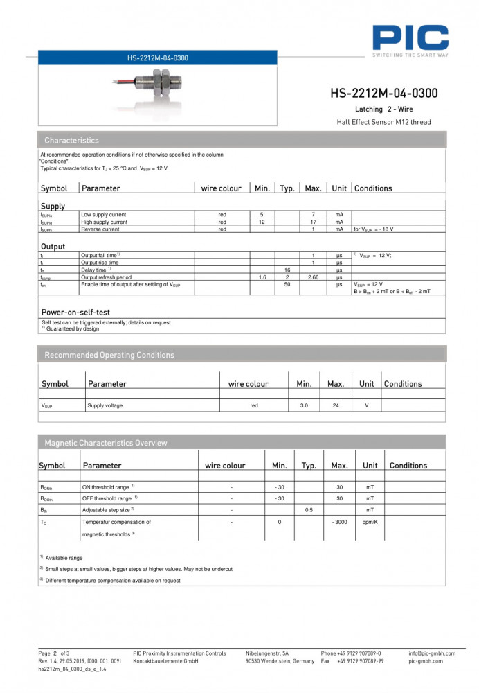 HS-2212M-04-0300 datasheet page 2