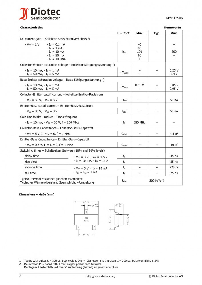 MMBT3906-AQ datasheet page 2