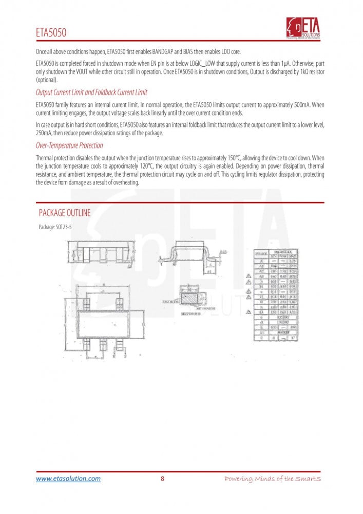 ETA5050 datasheet page 8