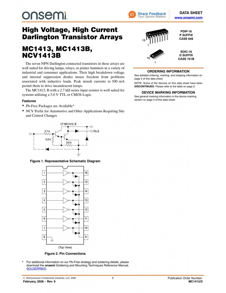 NCV1413B datasheet page 1