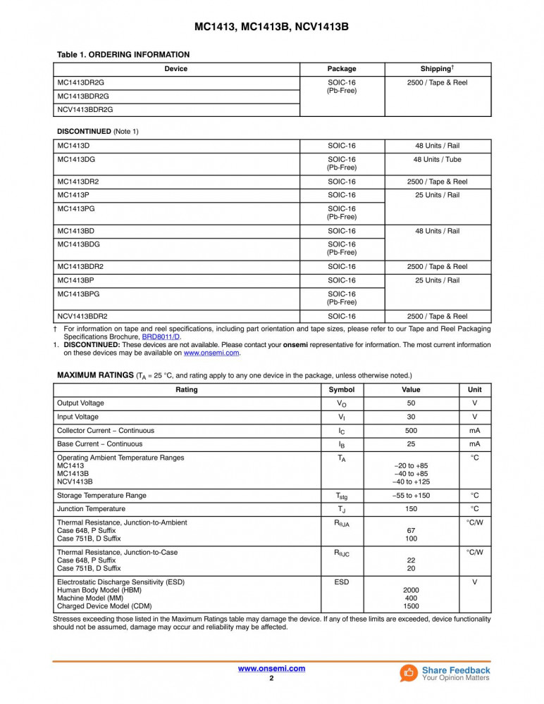 NCV1413B datasheet page 2