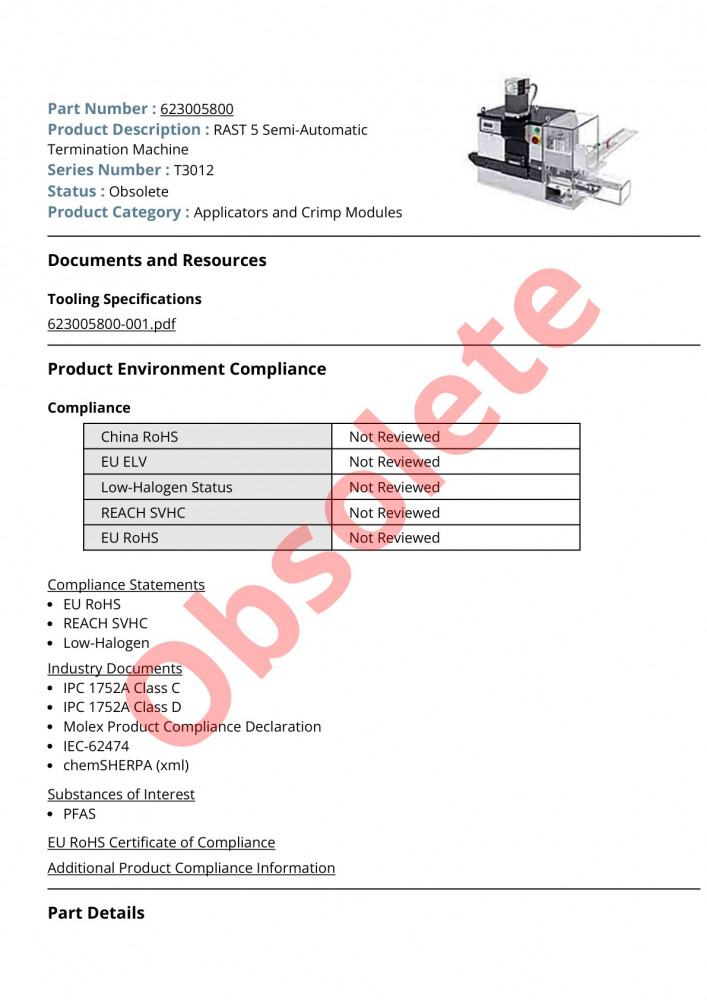 623005800 tooling document image, page 1
