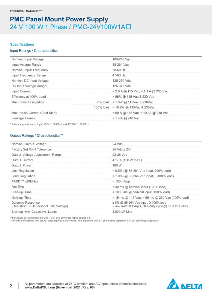DELTA PMC datasheet page 2