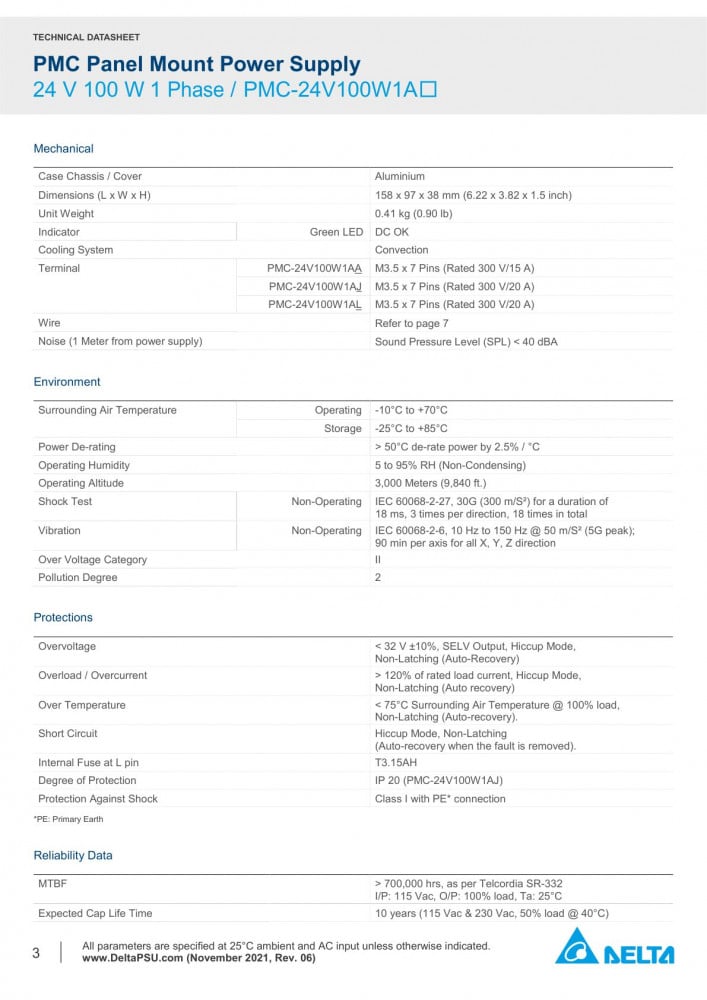 DELTA PMC datasheet page 3