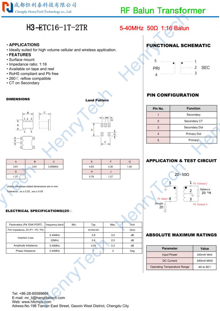 H3-ETC16-1T-2TR datasheet page 1