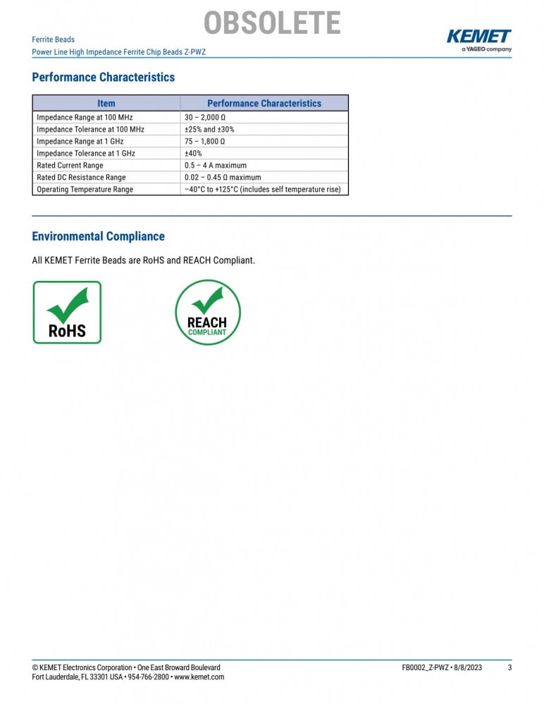 KEMET Z-PWZ datasheet page 3