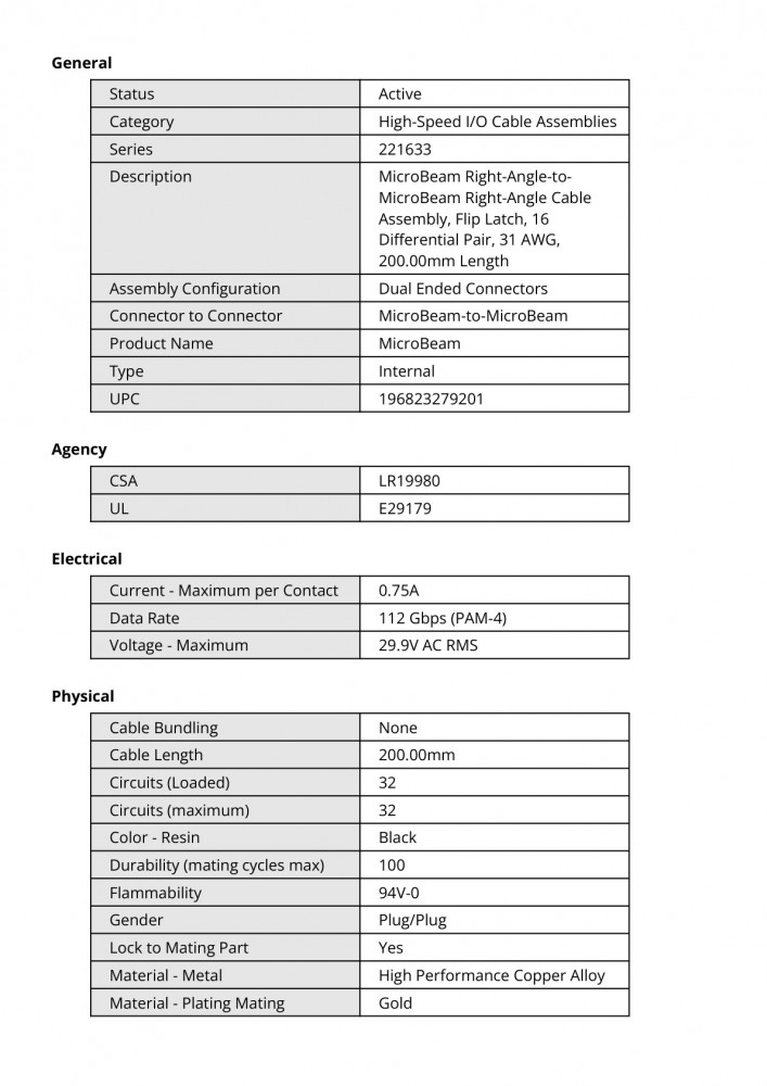 MOLEX 2216330200 technical document image, page 2
