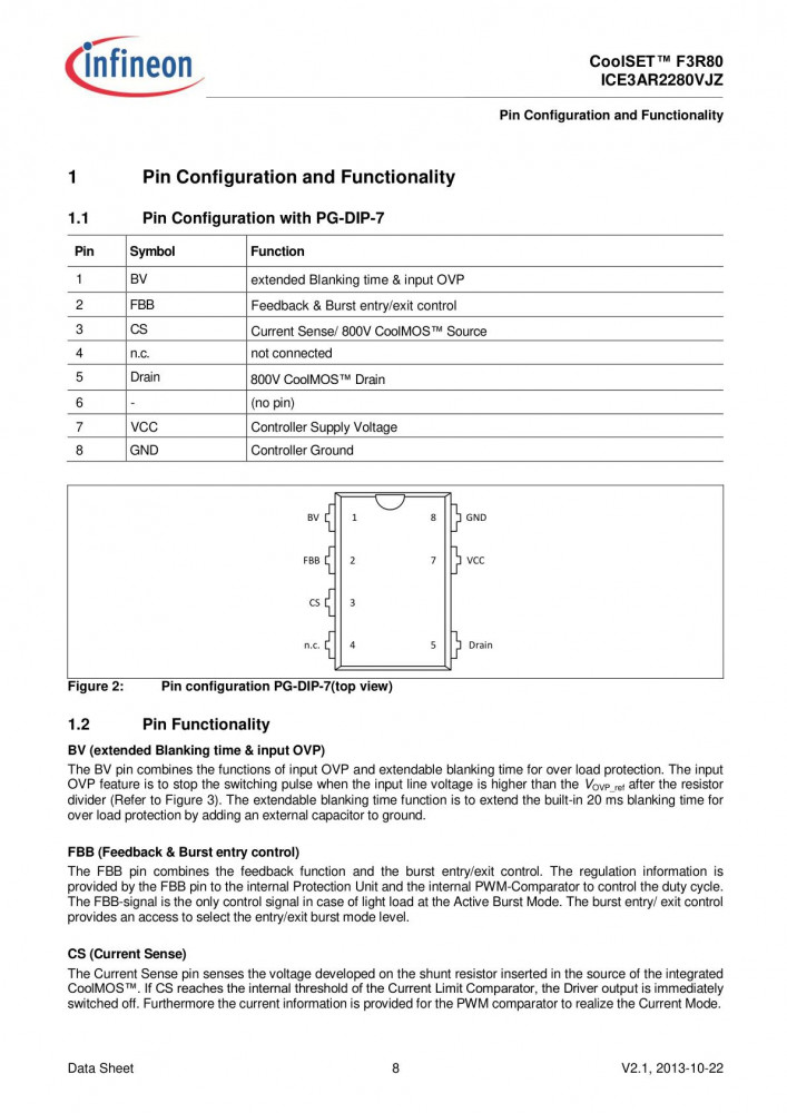 ICE3AR2280VJZ datasheet page 8