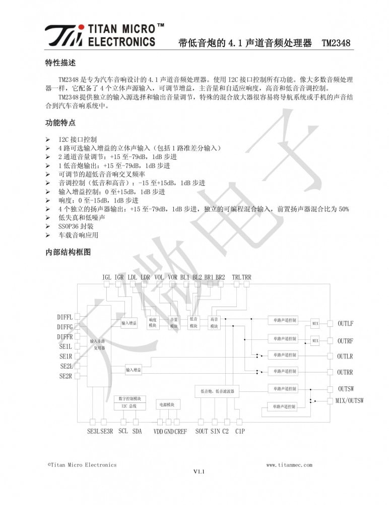 TM2348 datasheet page 1