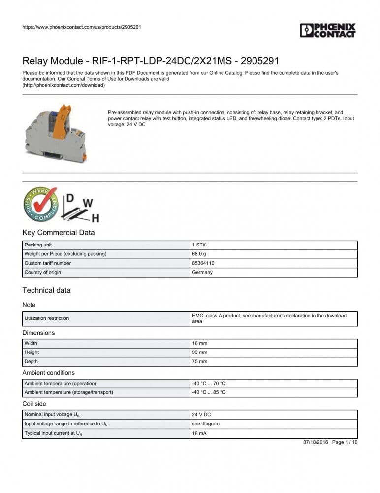 2905291 technical document page 1