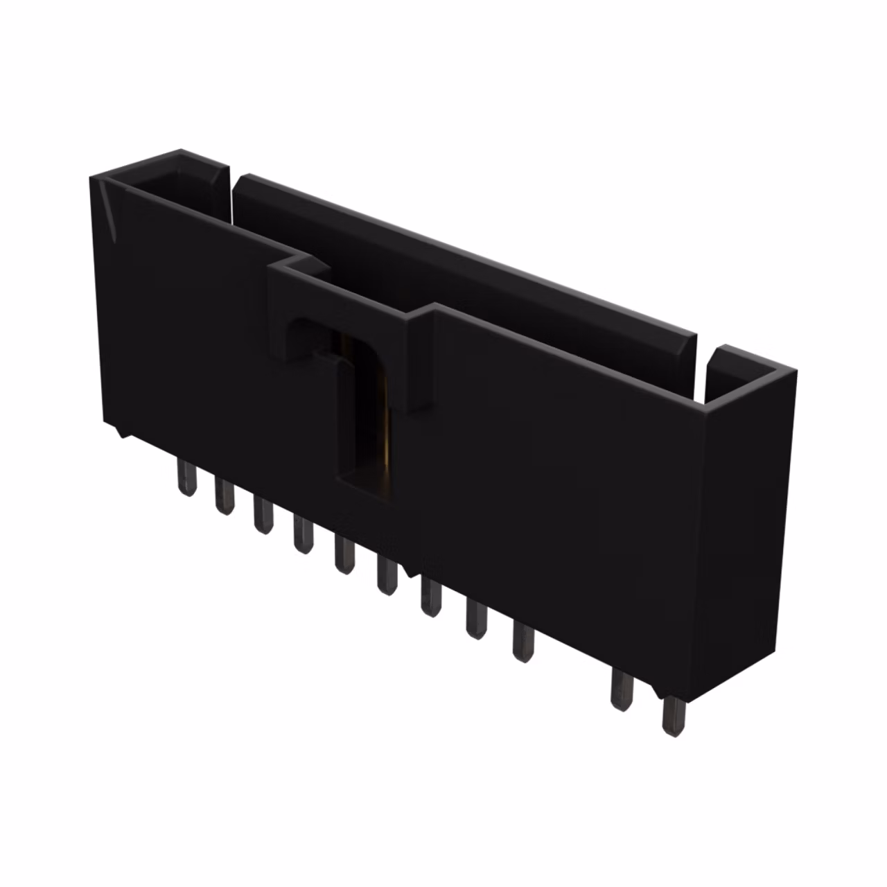 2.54mm Pitch SL Header, Single Row, Vertical, Shrouded, 3.30mm Tail Length, 12 Circuits, Circuit 10 Voided, Tin (Sn) Plating for sale
