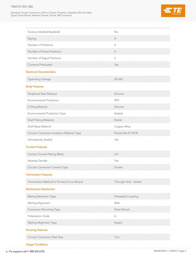 T4041017041-000 technical document page 2