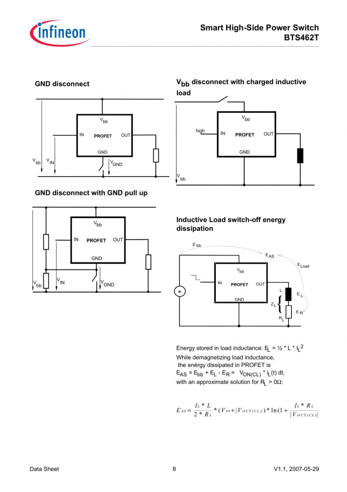 BTS462TAKSA1 datasheet page 8