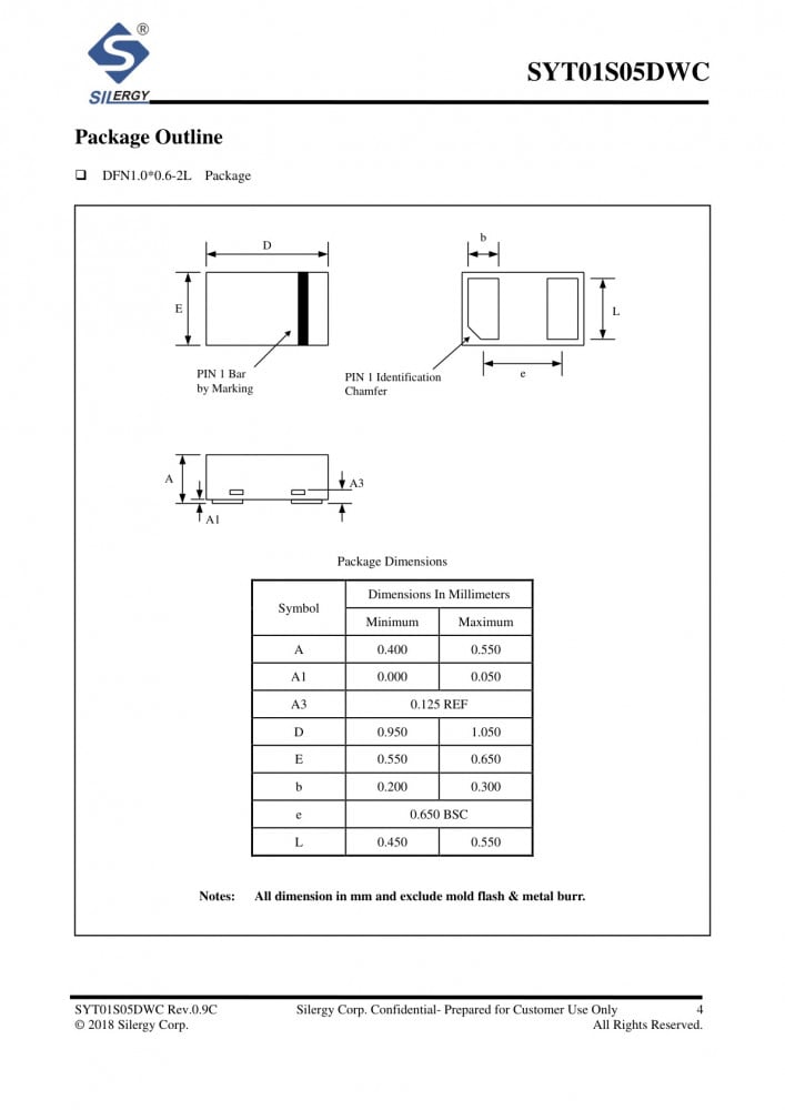 SYT01S05DWC datasheet page 4