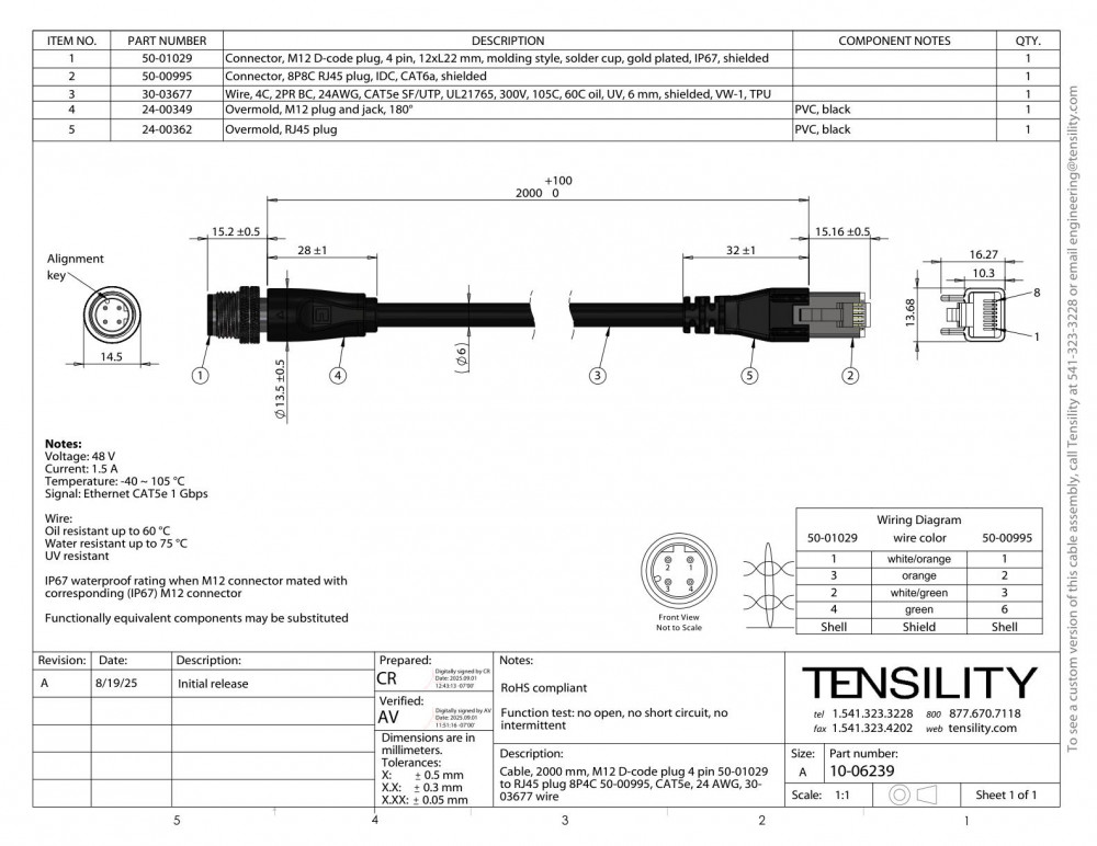 10-06239 product drawing and wiring diagram