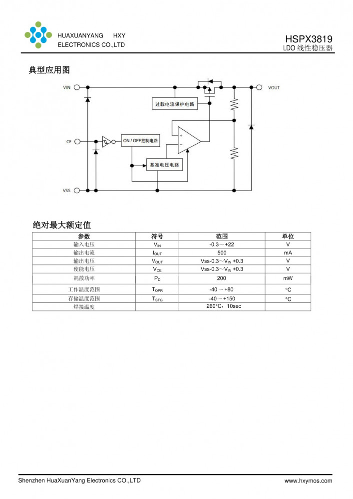 HSPX3819 datasheet page 2