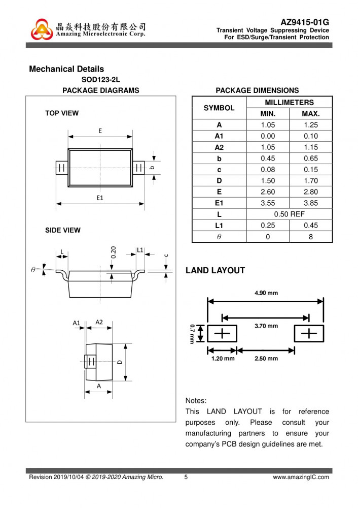 AZ9415-01G technical document page 5
