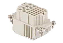 Heavy-Duty Crimp Contact Insert, Male, 16-Pole, 16A, Numbered 1-16, for Crimp Contacts, Size 16B «77x27»