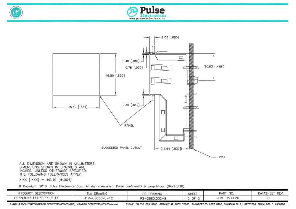 J1V-U5000NL datasheet sheet 5