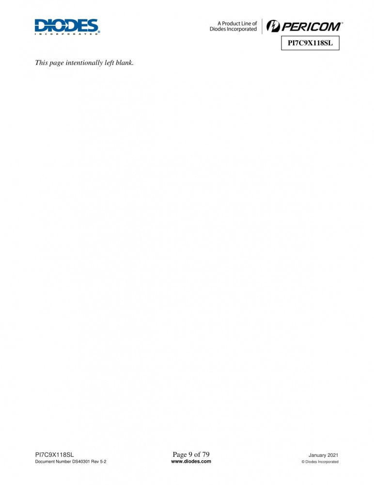 PI7C9X118SL datasheet page 9