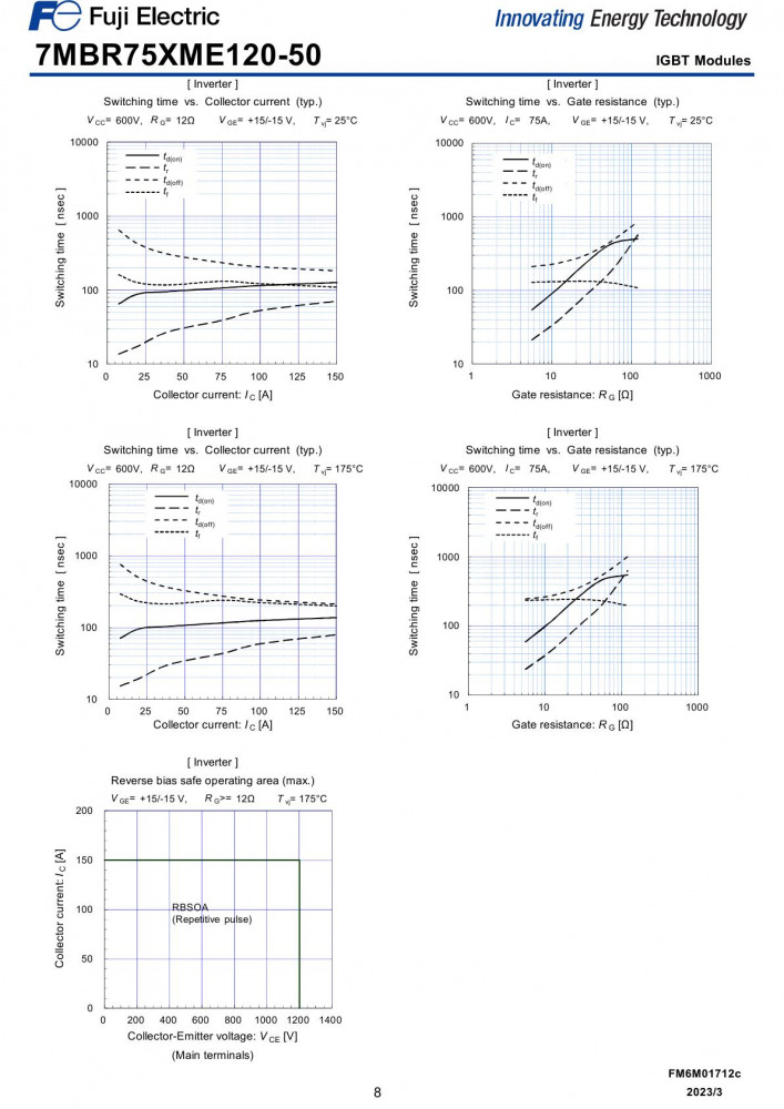7MBR75XME120-50 technical document page 8