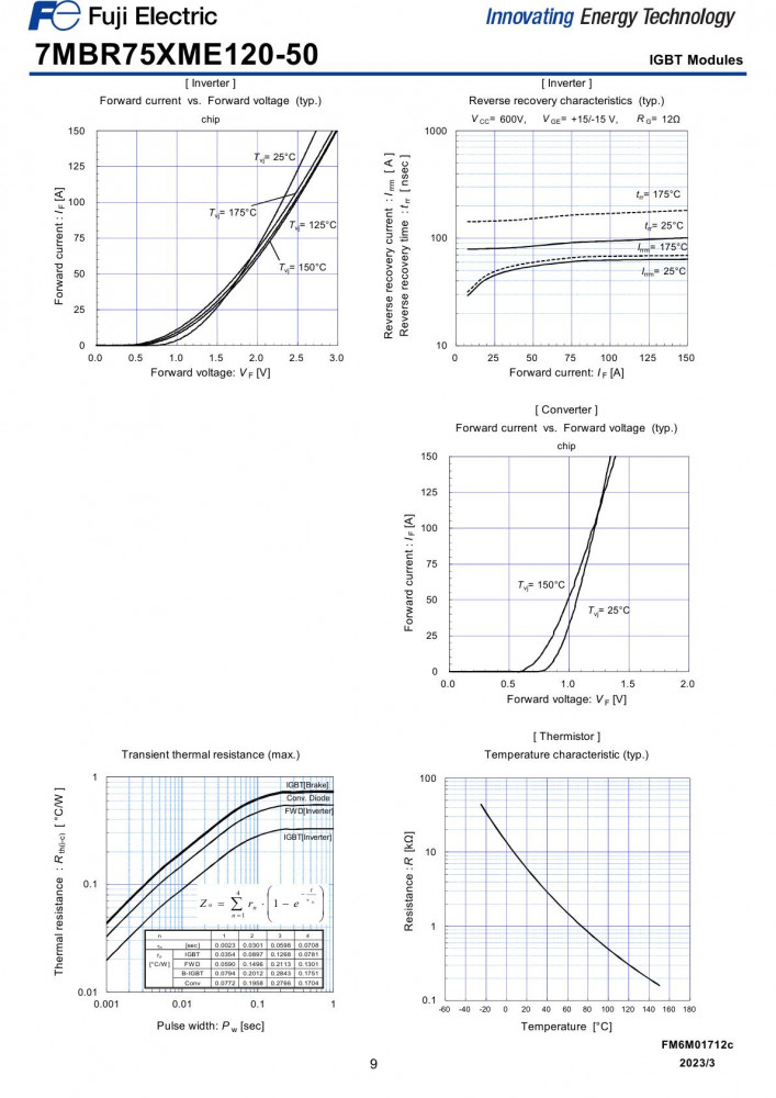 7MBR75XME120-50 technical document page 9