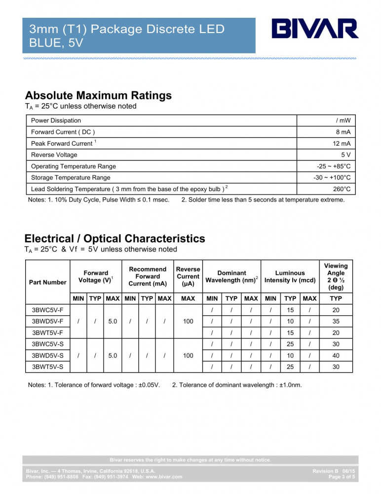 BIVAR 3BWC5V-F document page 3