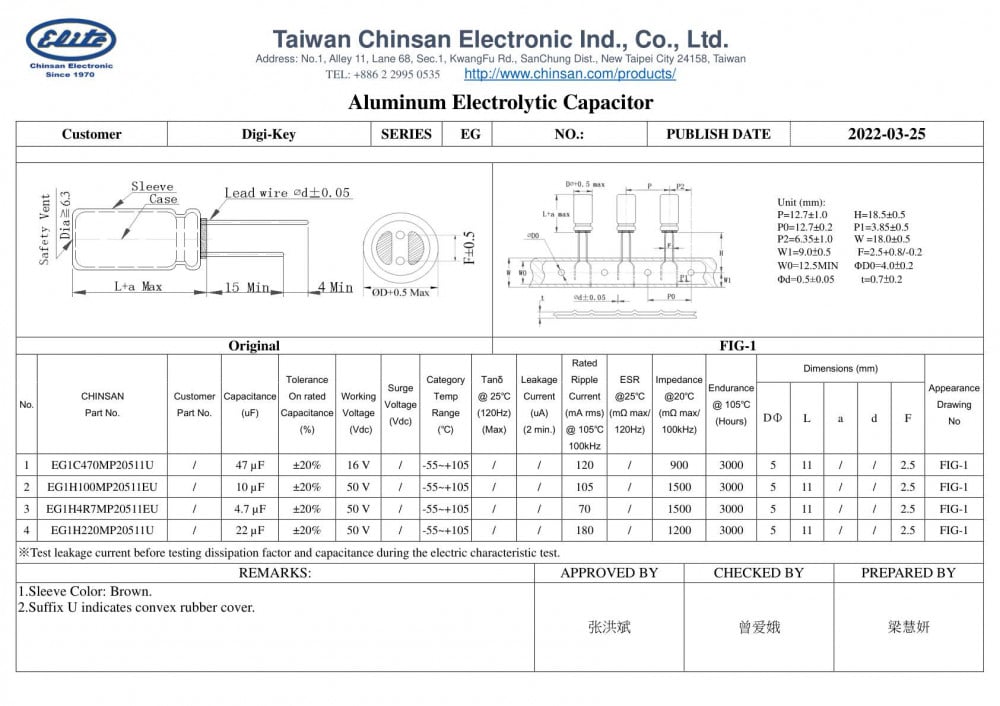 Chinsan EG series document page 4