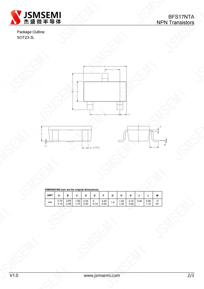 BFS17NTA datasheet page 2