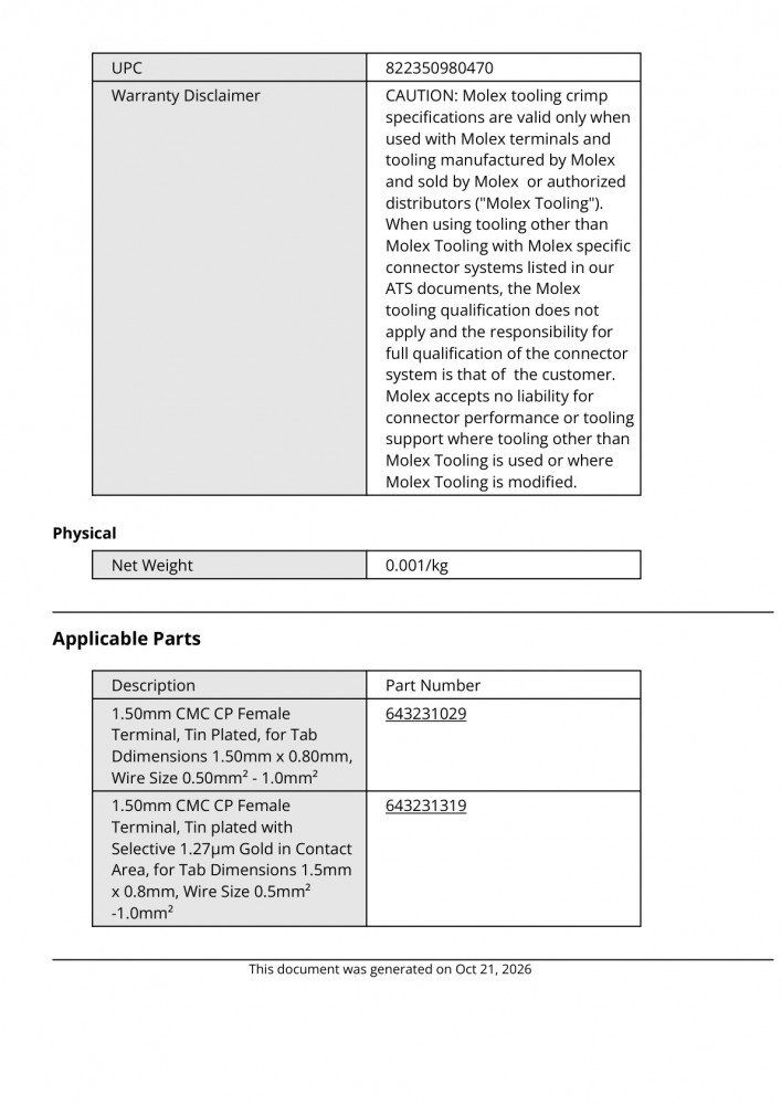 Tooling document preview, page 3