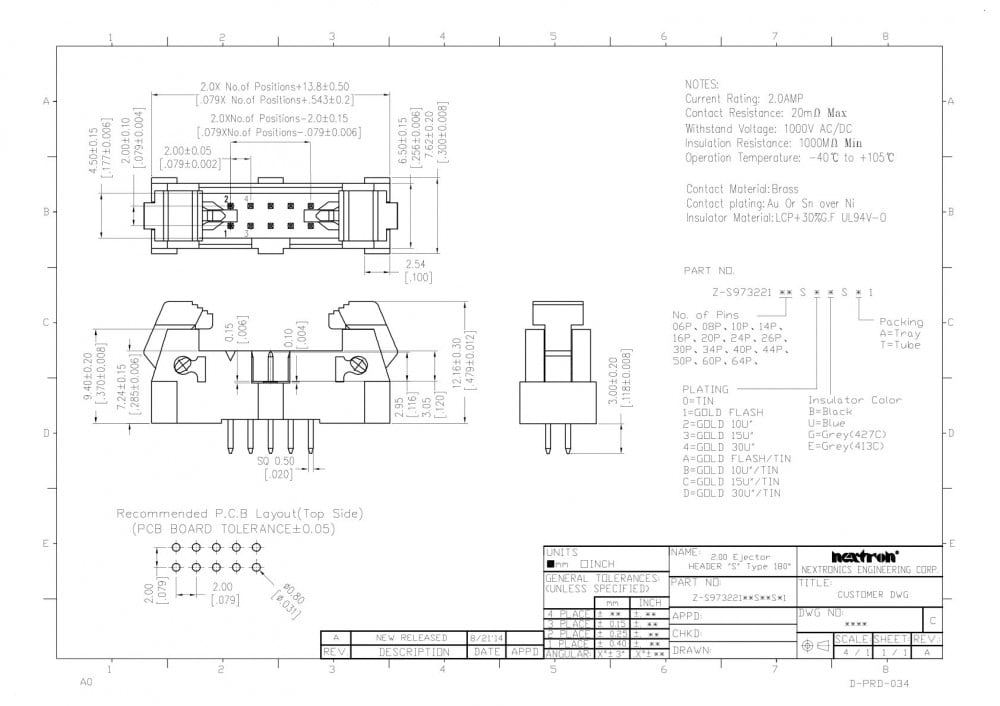 Nextron Z-S97322134S1BST1 technical drawing