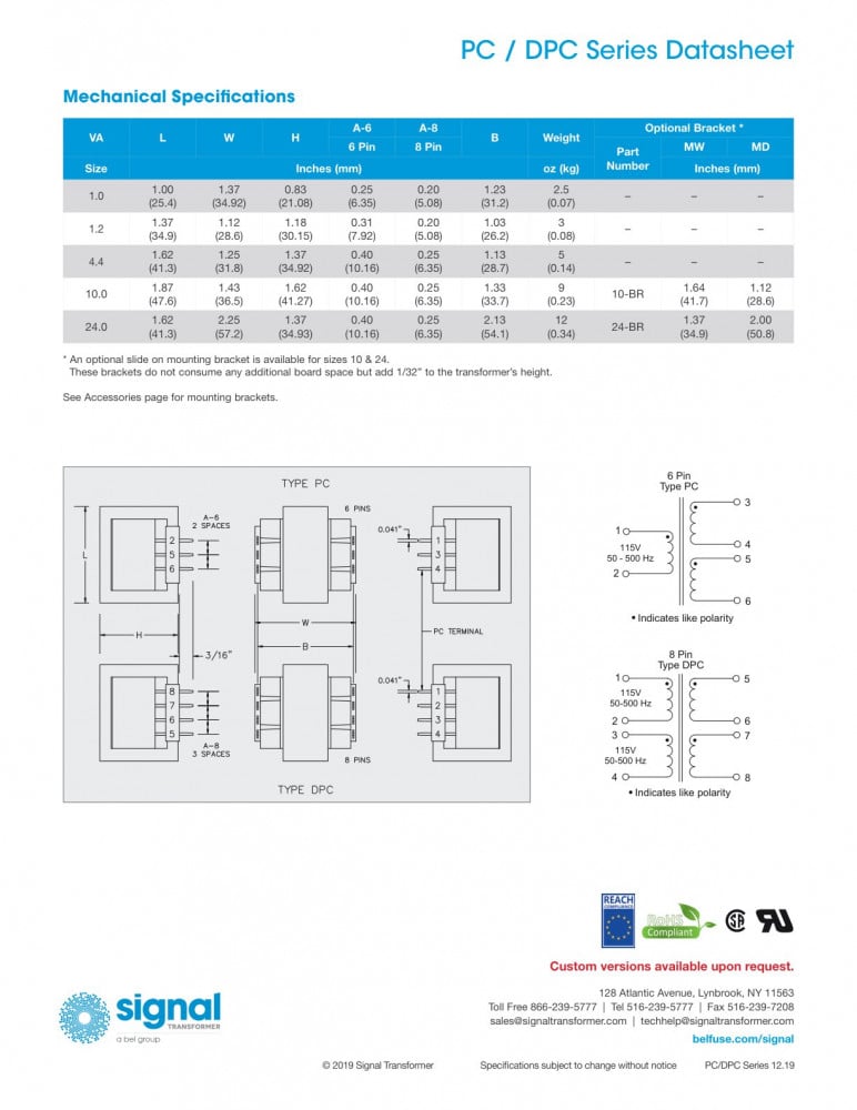 PC / DPC Series datasheet page 3