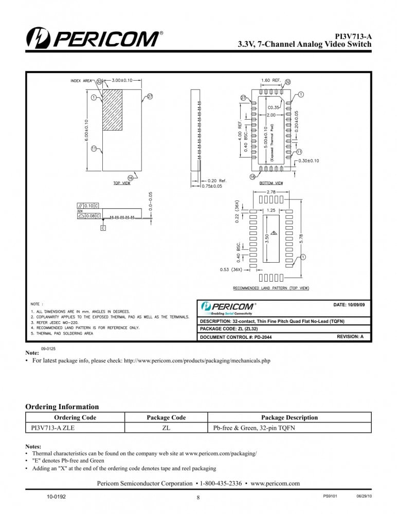 PI3V713-AZLEX datasheet page 8