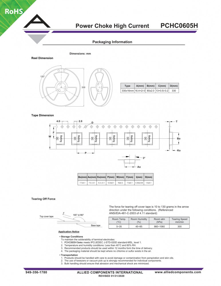 PCHC0605H series datasheet page 3