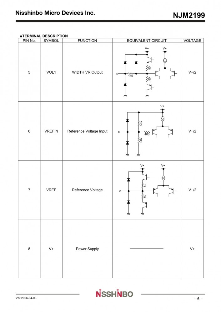 NJM2199 datasheet page 6