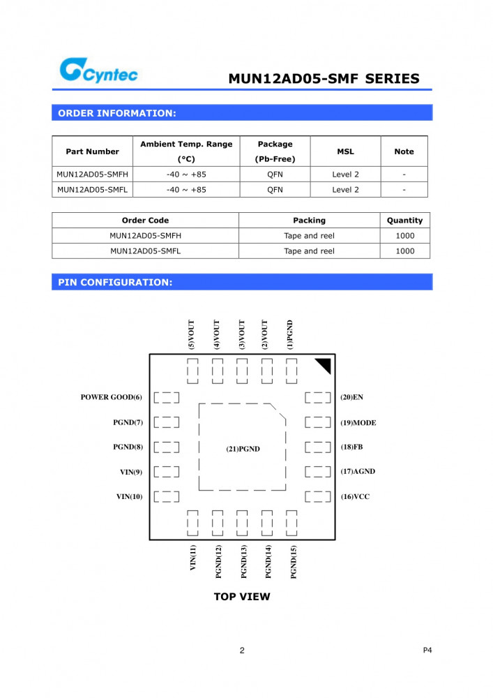 MUN12AD05-SMFH datasheet page 2