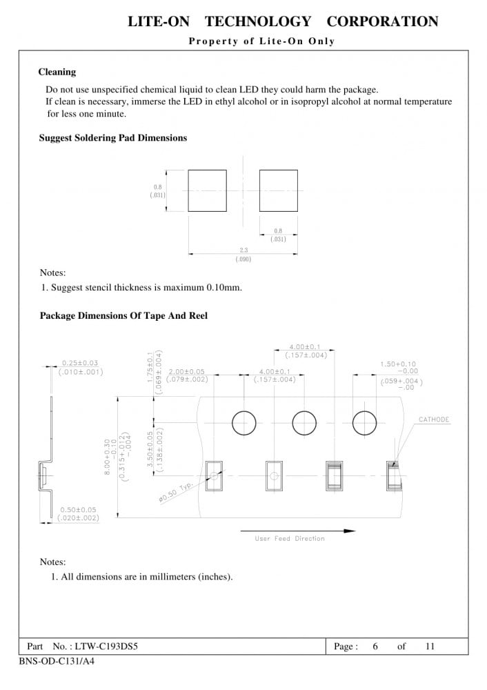 LTW-C193DS5 datasheet page 6