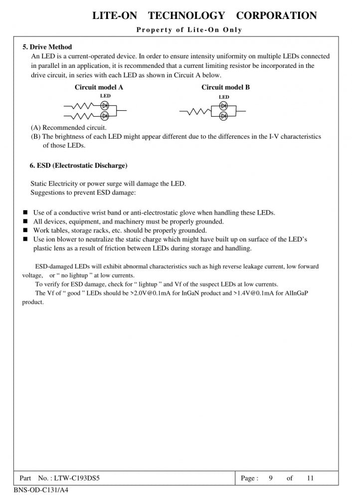 LTW-C193DS5 datasheet page 9
