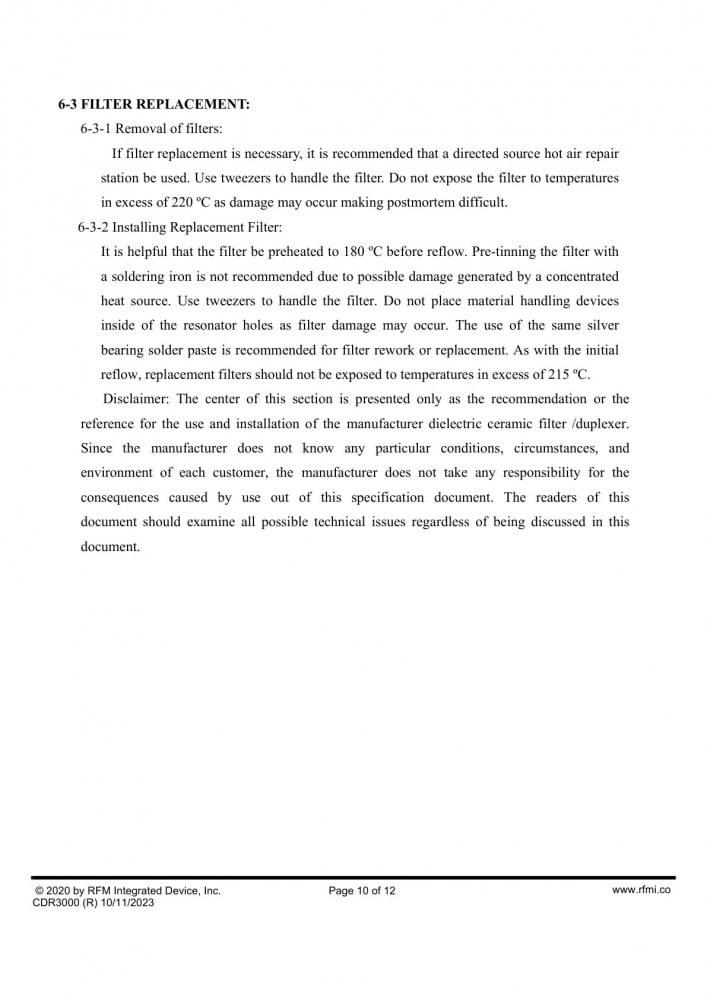 CDR3000 technical document page 10