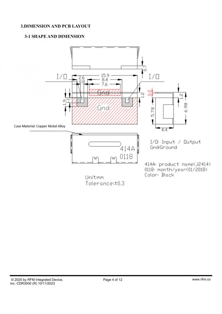 CDR3000 technical document page 4