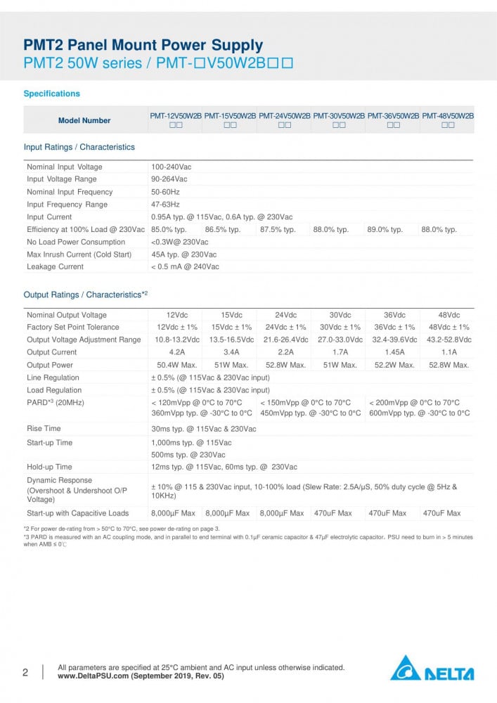 PMT2 datasheet page 2