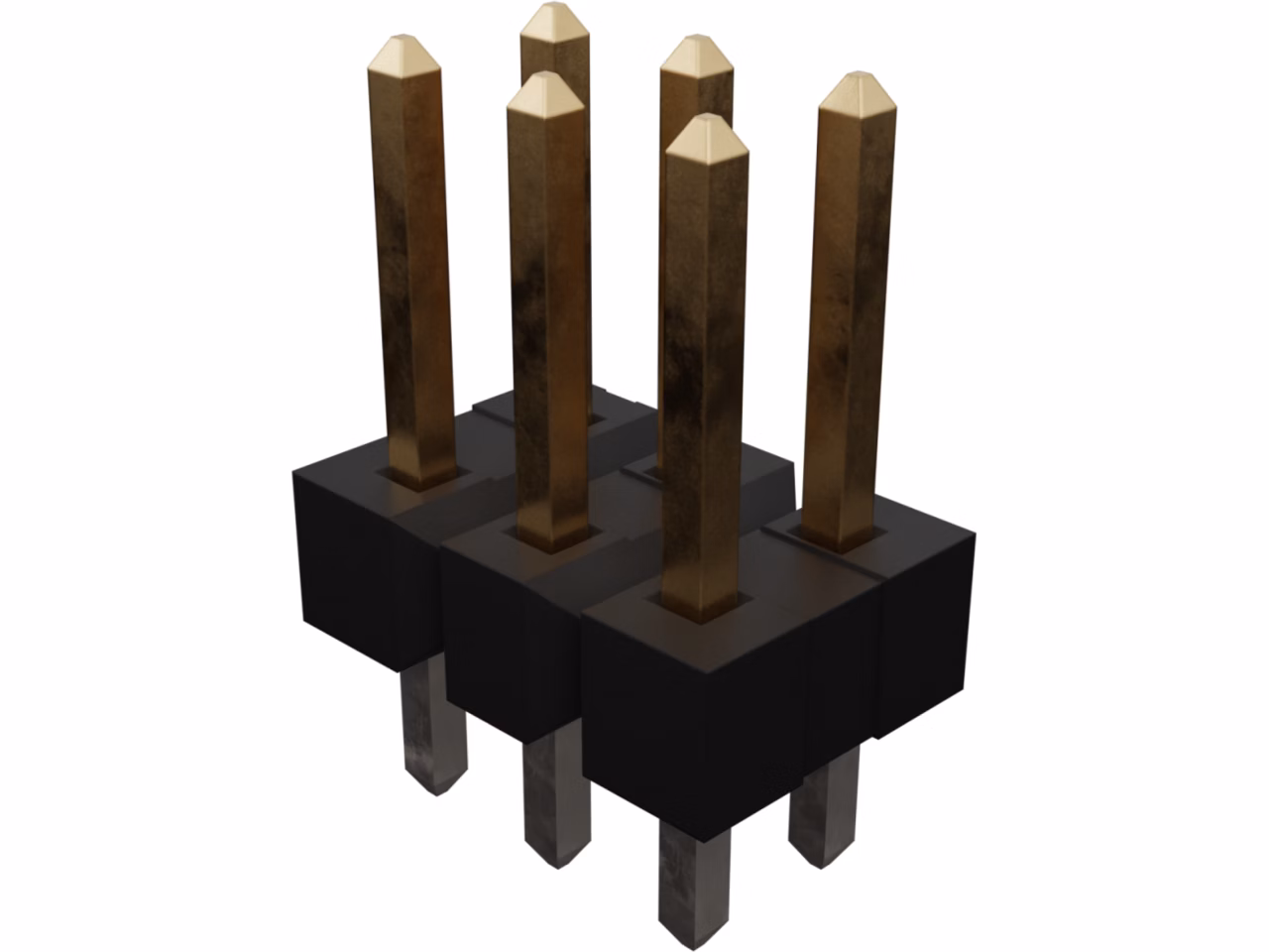 C-Grid Header, 2.54mm Pitch, Through Hole, Dual Row, Vertical, 6 Circuits, 0.25µm Gold (Au) Plating, Tray Packaging, Lead-Free for sale