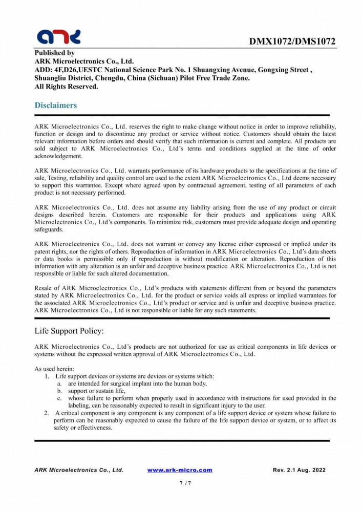 DMS1072 datasheet page 7