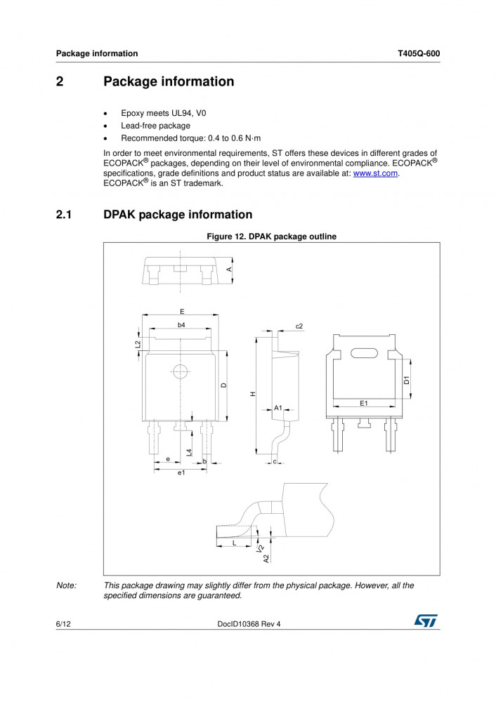 T405Q-600B-TR datasheet page 6