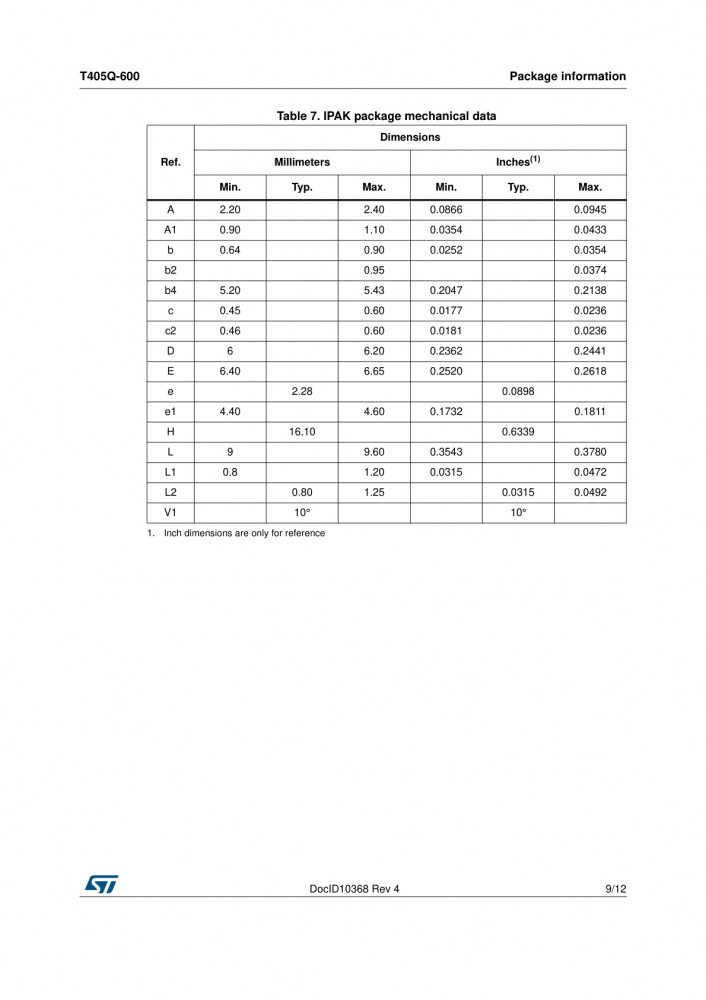 T405Q-600B-TR datasheet page 9