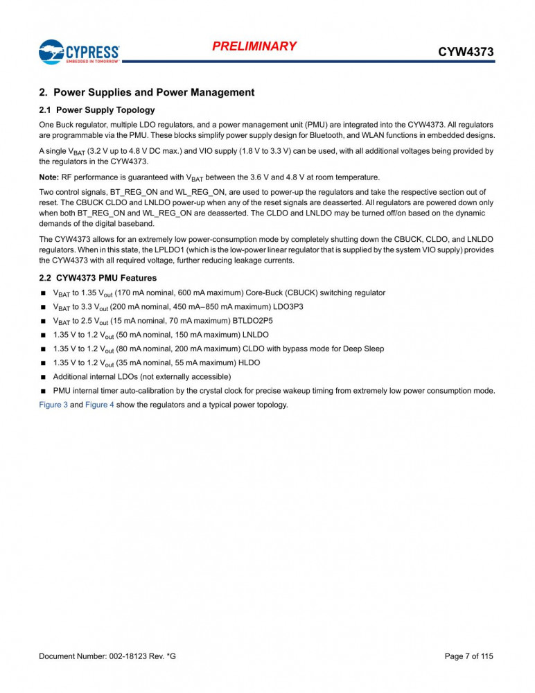 CYW4373 datasheet page 8