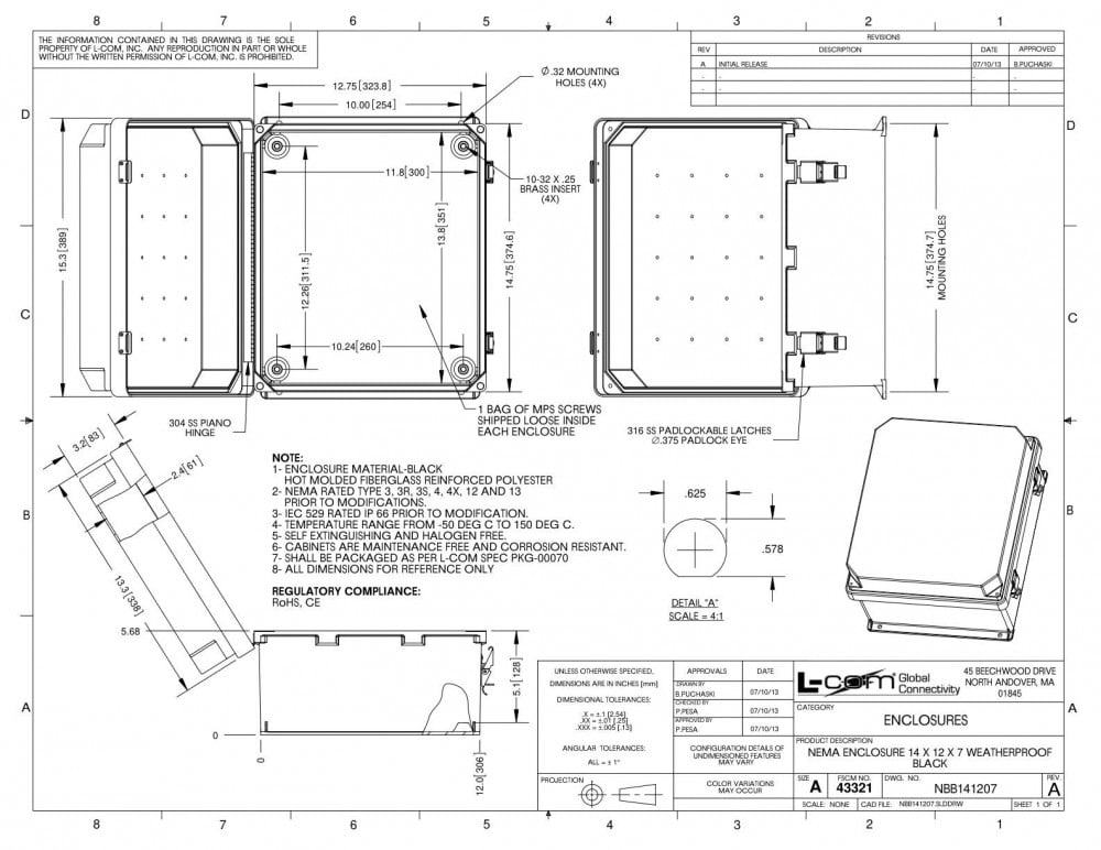 L-com NBB141207 technical document preview