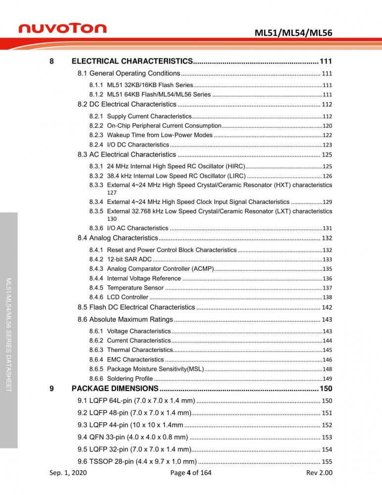 ML54SD1AE datasheet preview page 4